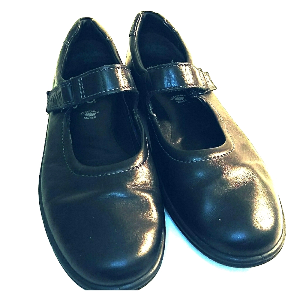 Ecco Light Black Leather Mary Jane - Gem